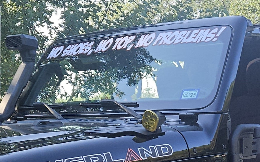 NEW! Custom Windshield Banner (Design your own decal) – Rebel Decal