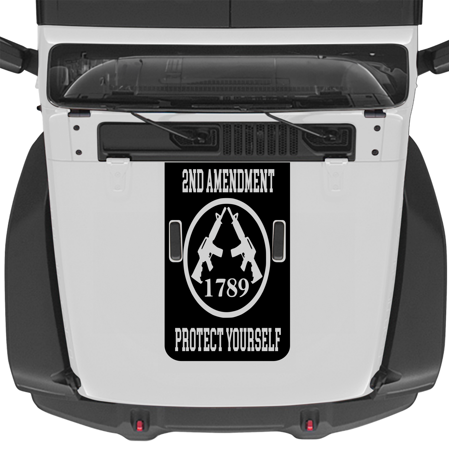 Second Amendment Blackout hood graphic – Rebel Decal