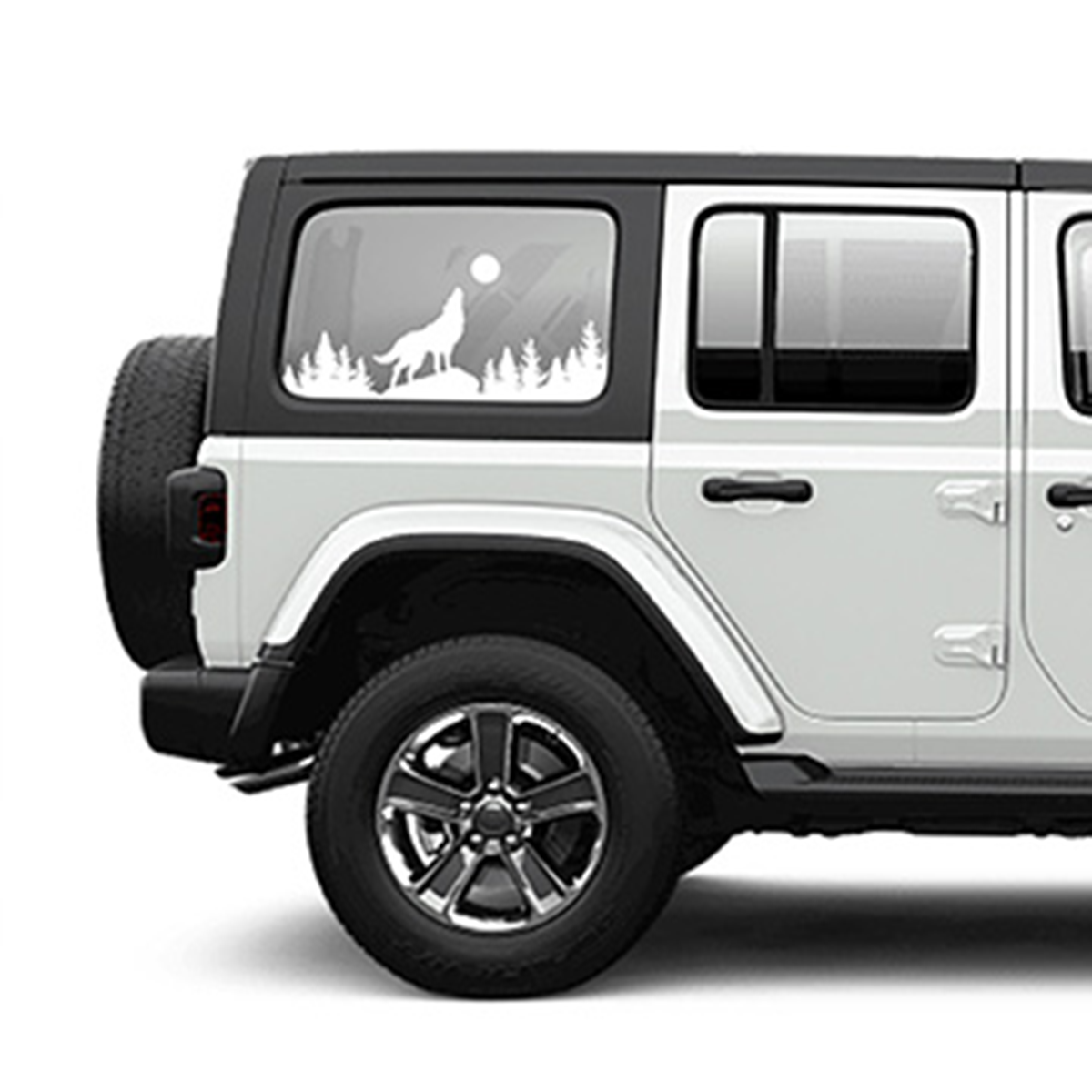 Howling Wolf Rear Window Graphics – Rebel Decal