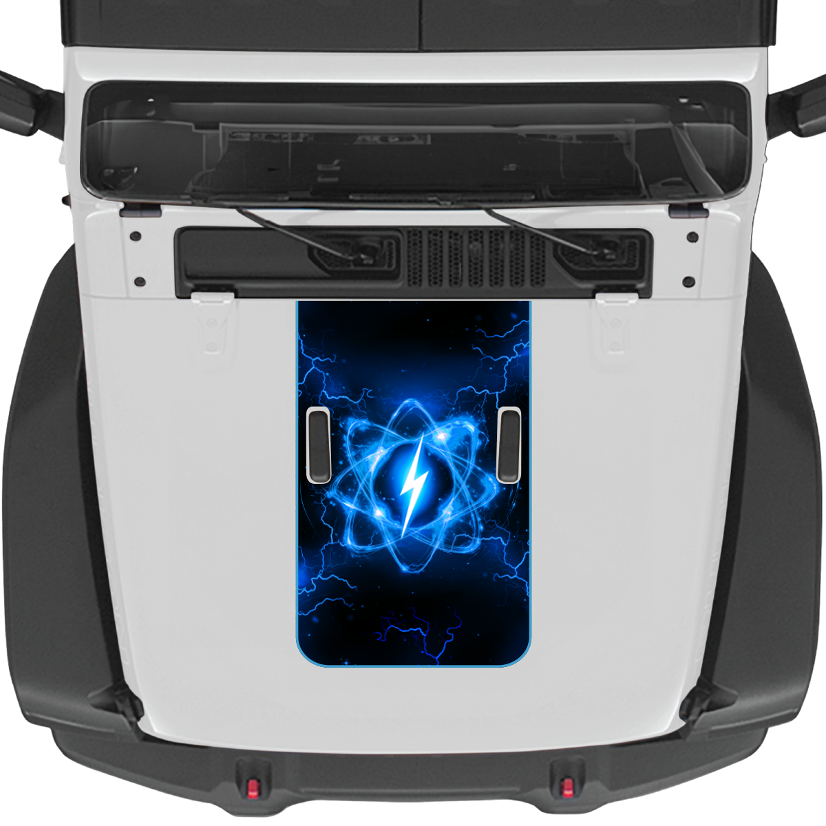 4xe Blue Atom Hood Graphic – Rebel Decal