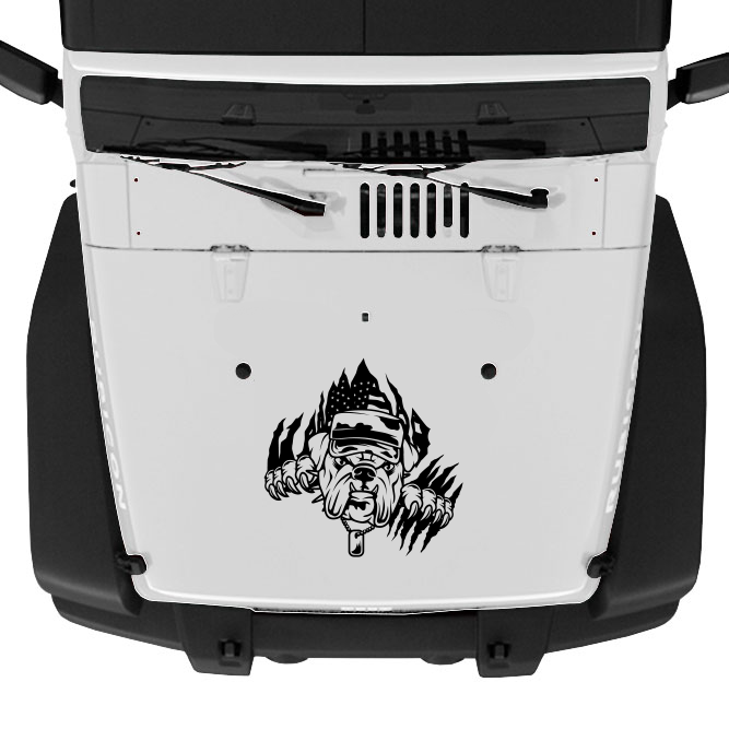 USMC Bulldog with Claws Hood graphic – Rebel Decal