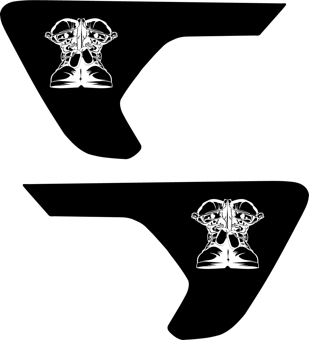 Combat boots vent decals – Rebel Decal