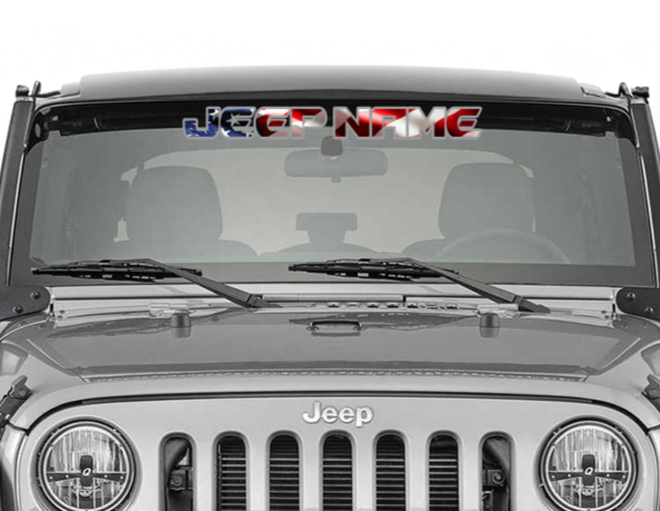 American Flag Windshield Banner – Rebel Decal