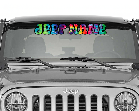 Tie-Dye Hippie Windshield Banner – Rebel Decal