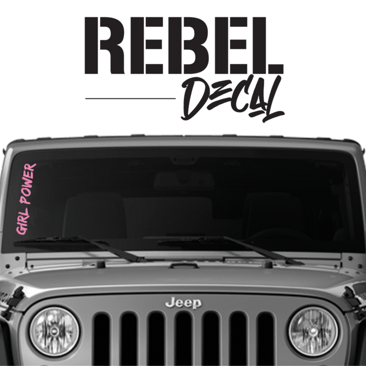 Custom Vertical Windshield Banner Decal – Rebel Decal