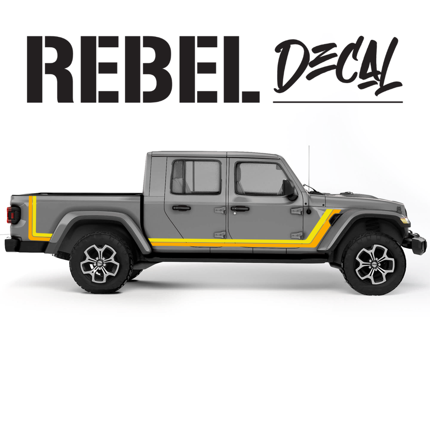 Retro Gladiator Scrambler stripe kit – Rebel Decal