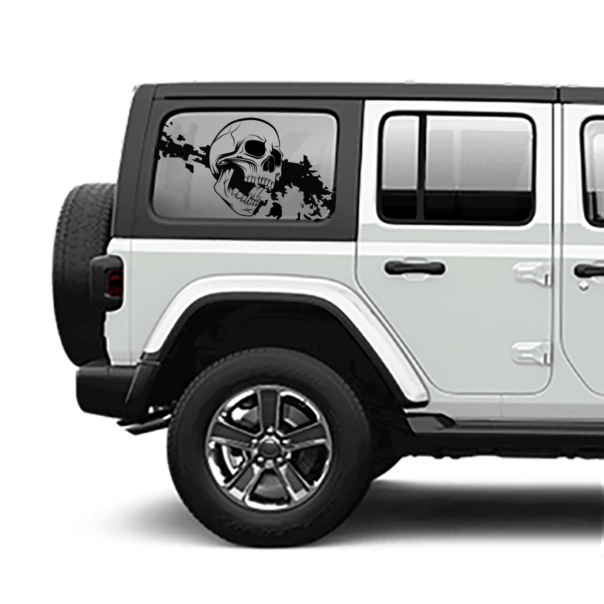 Nightmare Skull Window Jeep Graphic – Rebel Decal