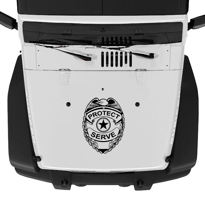 Police Badge Hood Graphic – Rebel Decal