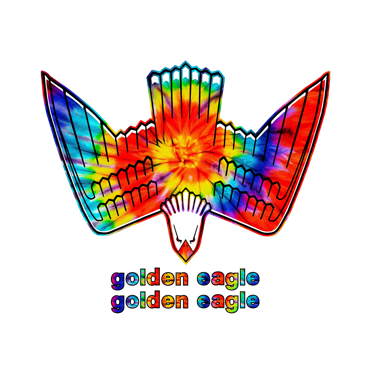 Tie-Dye Golden Eagle Graphics Set – Rebel Decal