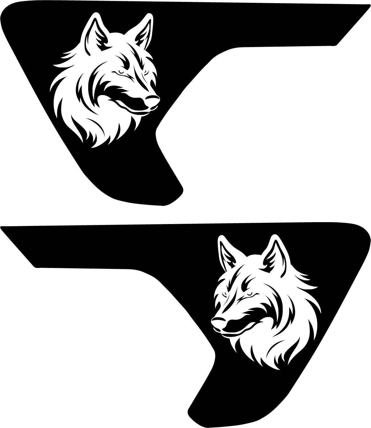 Wolf vent decals – Rebel Decal