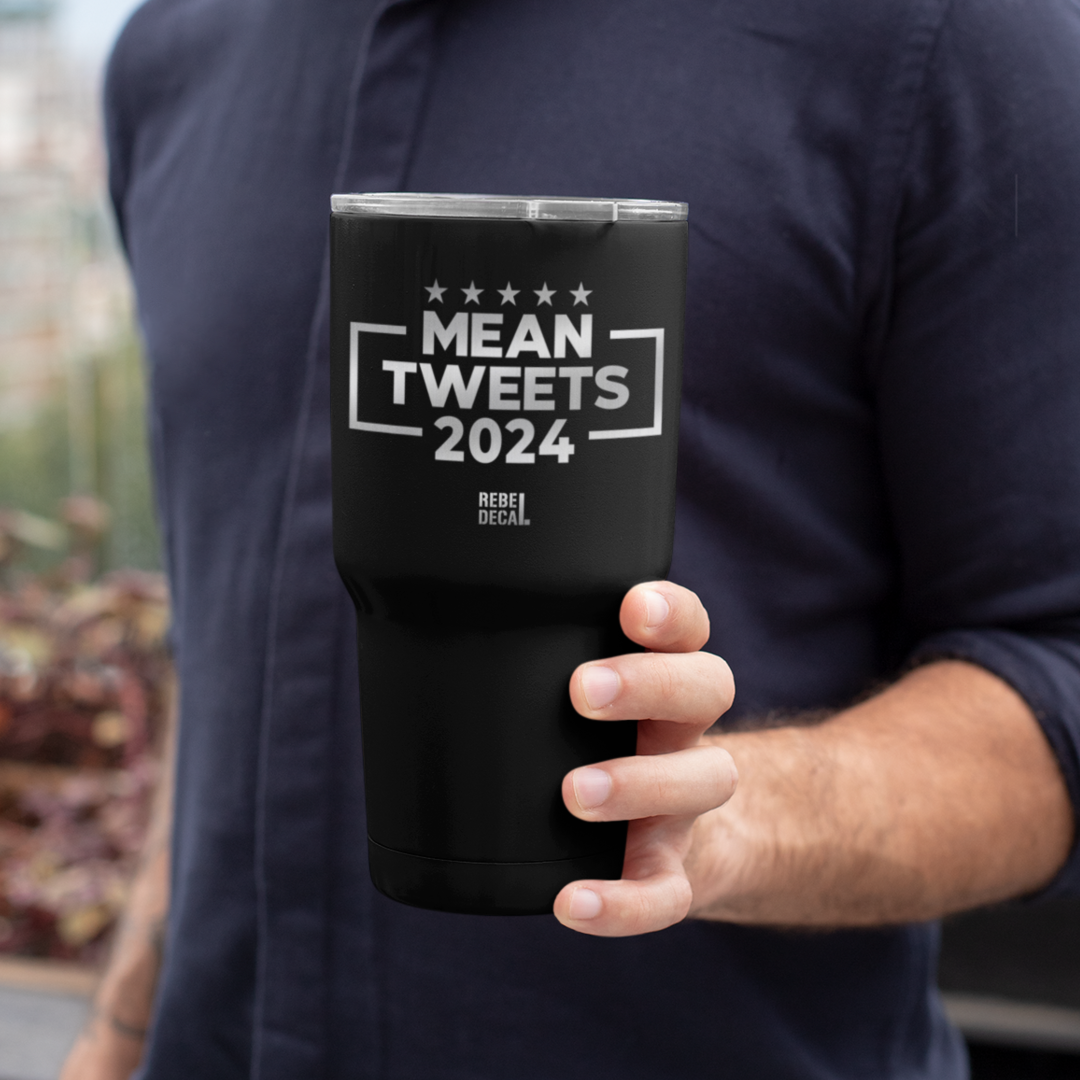Mean Tweets Laser Etched Tumbler - 30oz – Rebel Decal