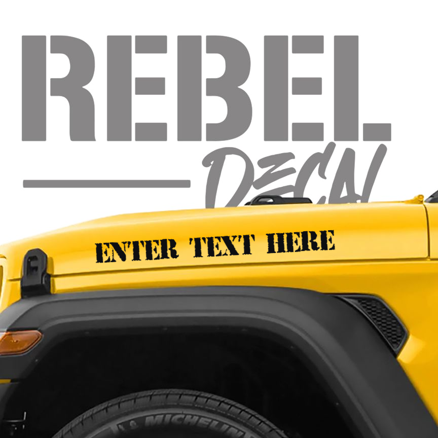 NEW! Custom Jeep Name Decals – Rebel Decal