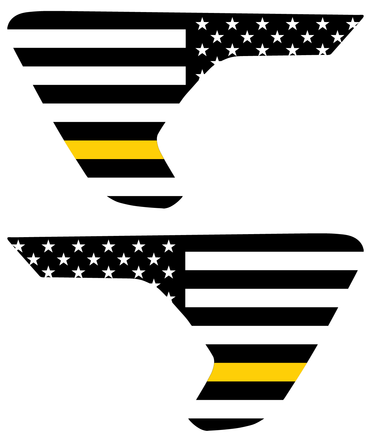 Thin Yellow Line Flag Vent Decals – Rebel Decal