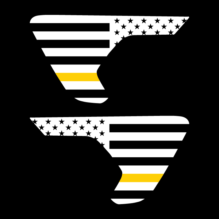 Thin Yellow Line Flag Vent Decals – Rebel Decal