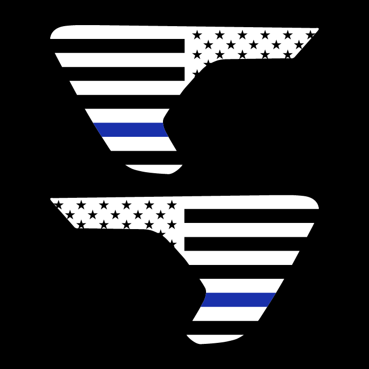 Thin Blue Line Flag Vent Decals – Rebel Decal