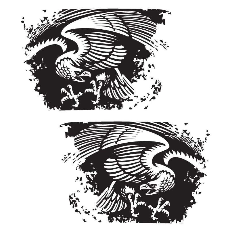 Eagle Rear Window Jeep Graphic – Rebel Decal