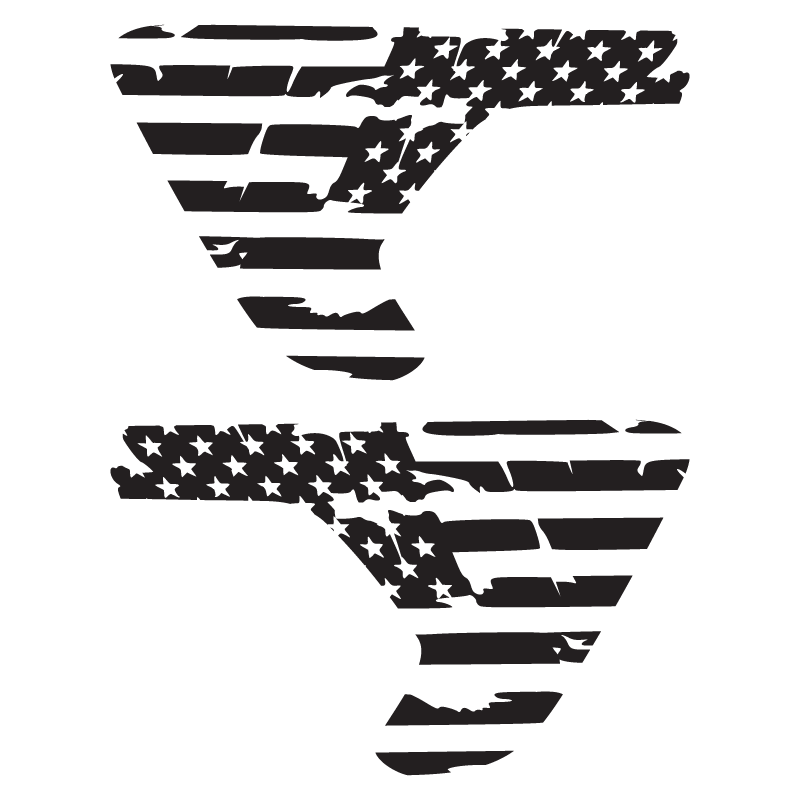 Grunge Flag Vent Decals – Rebel Decal