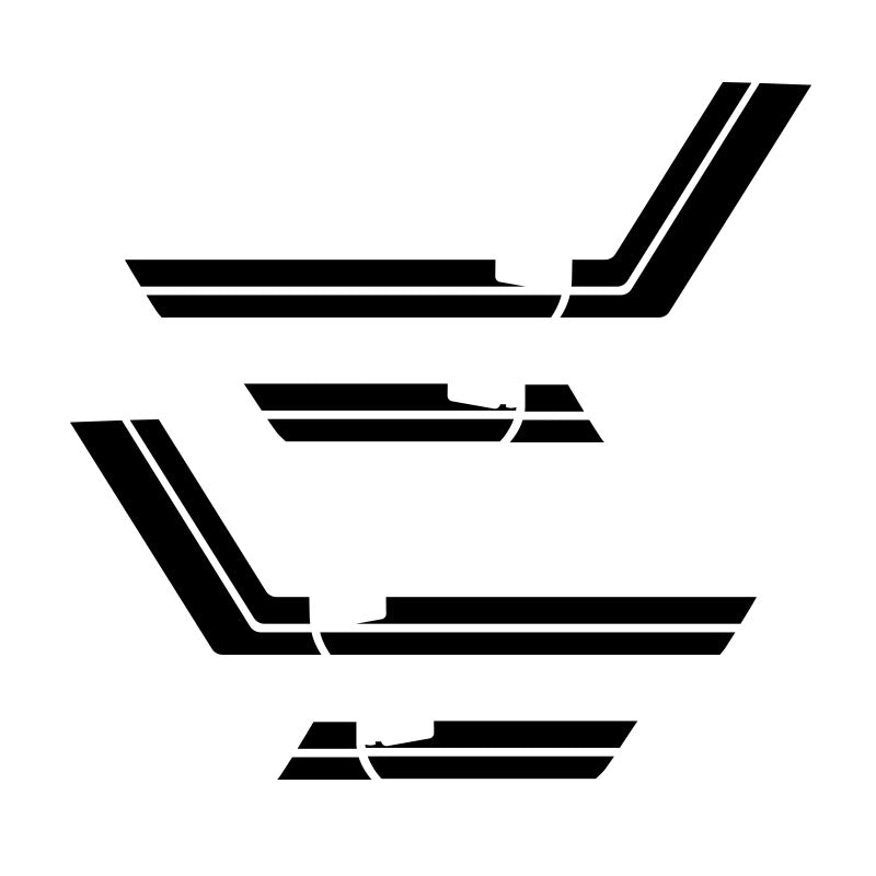 Retro Dual Stripes Graphic – Rebel Decal