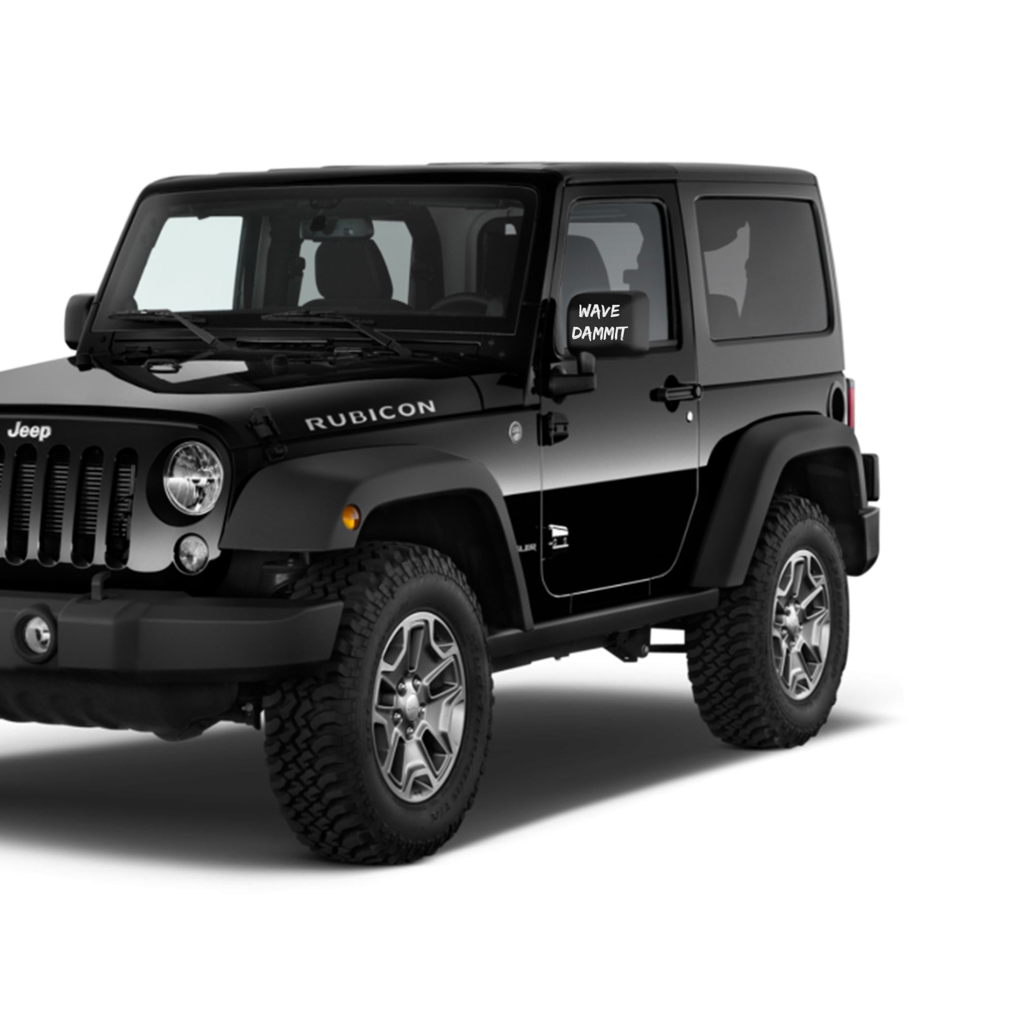 Jeep Wave Dammit – Rebel Decal
